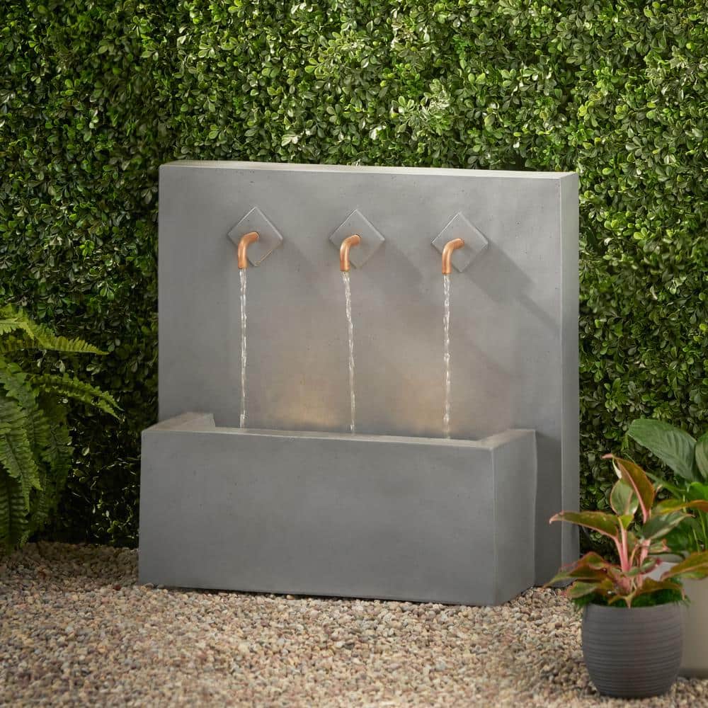 Noble House Massie 26 in. Outdoor 3 Spout Fountain 105572 - The Home Depot