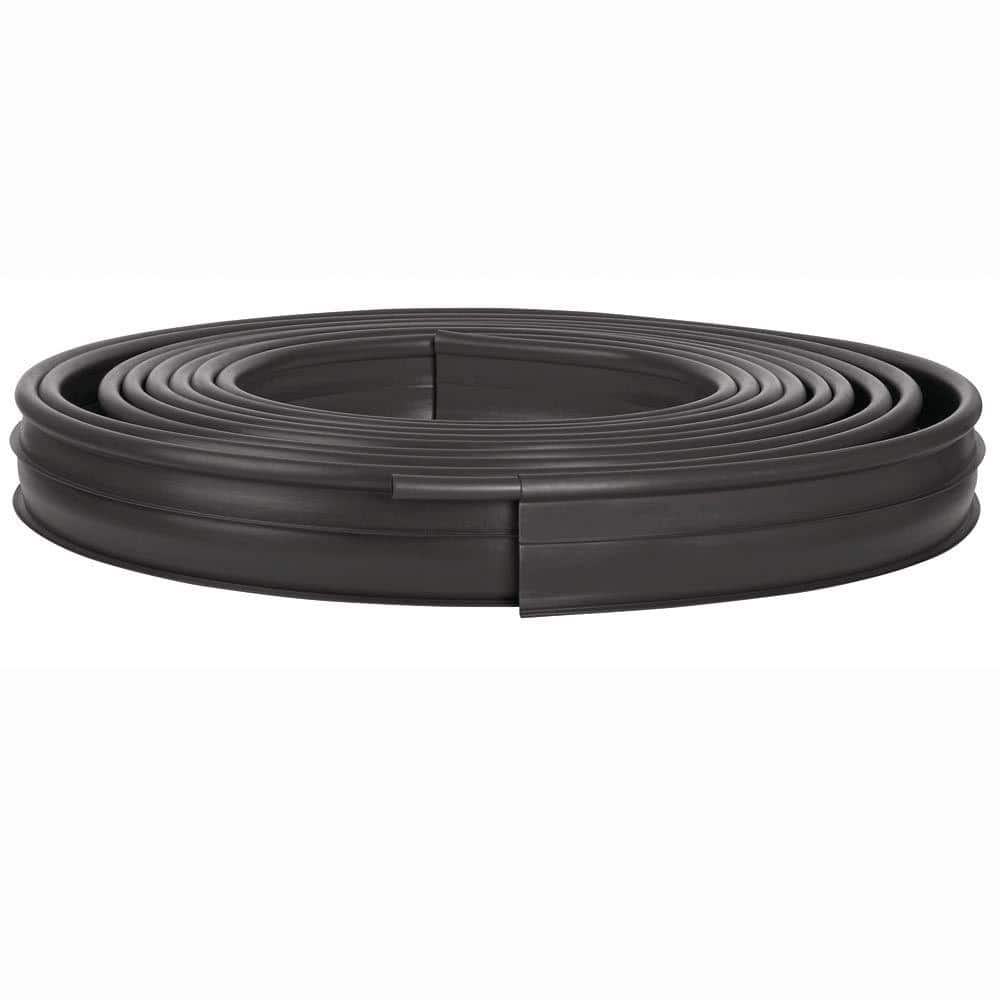 Suncast Pro 60 ft. Black Plastic Coiled Edging CPLPRO6000 - The Home Depot