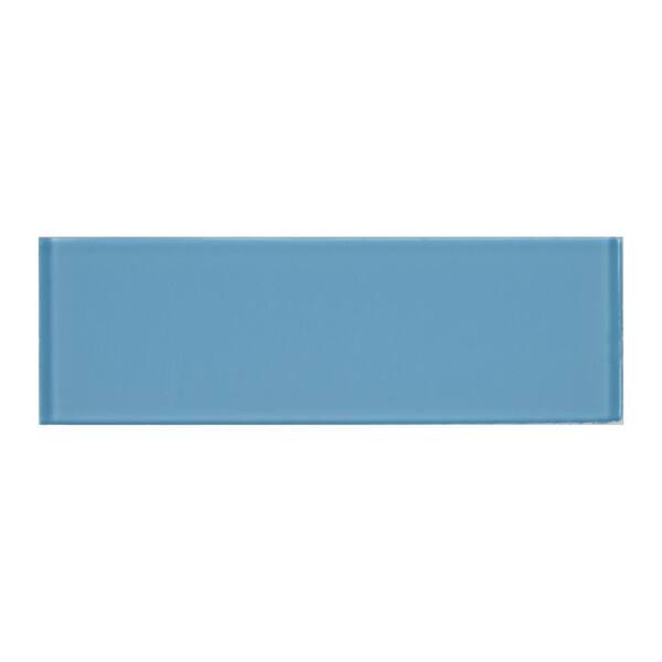 MSI Take Home Tile Sample - Royal Azul 3 in. x 6 in. Glossy Glass Wall ...