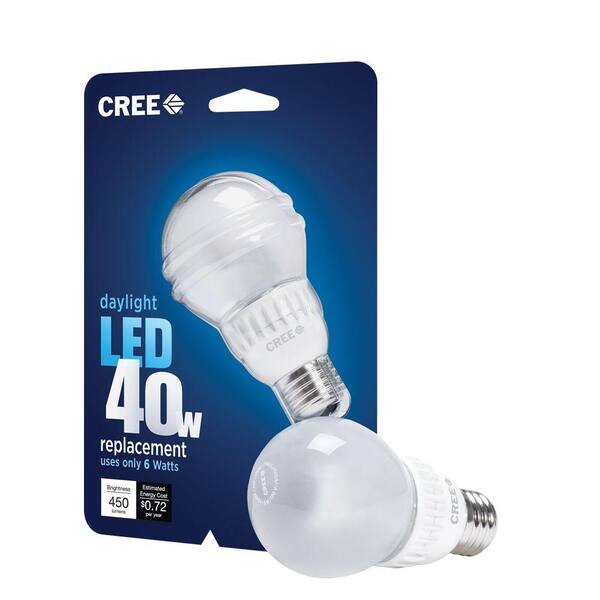 Cree 40W Equivalent Daylight (5000K) A19 Dimmable LED Light Bulb BA19 ...