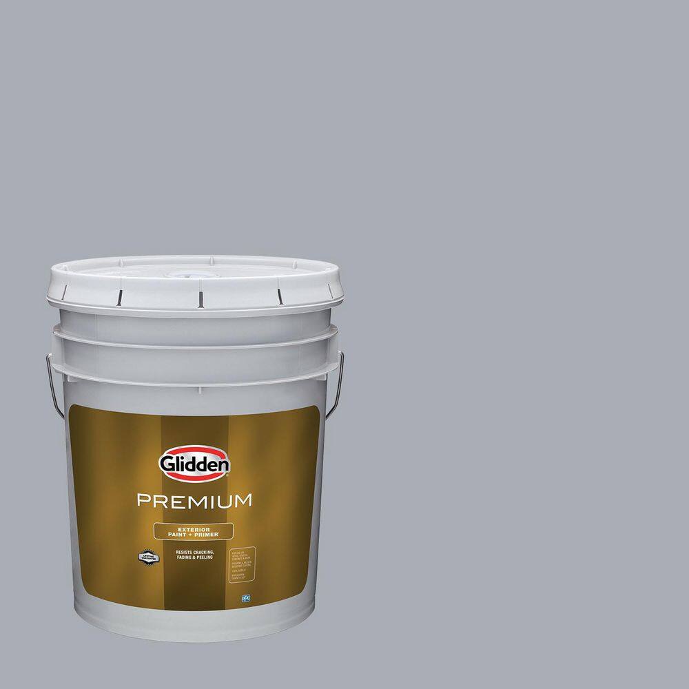 Glidden Premium 5 gal. PPG0993-3 Gosling Gray Semi-Gloss Exterior Latex ...