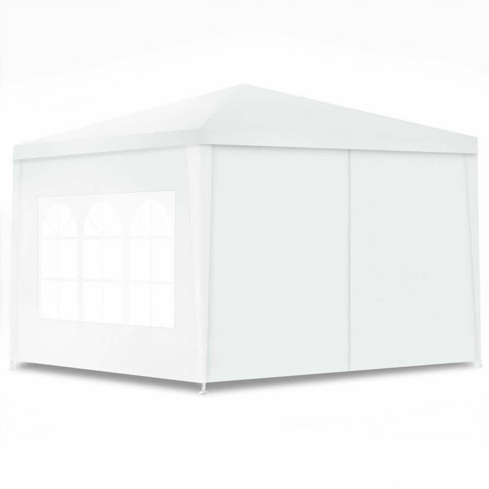 Costway Modern 10 ft. x 10 ft. White Canopy Party Waterproof Sun-Proof ...