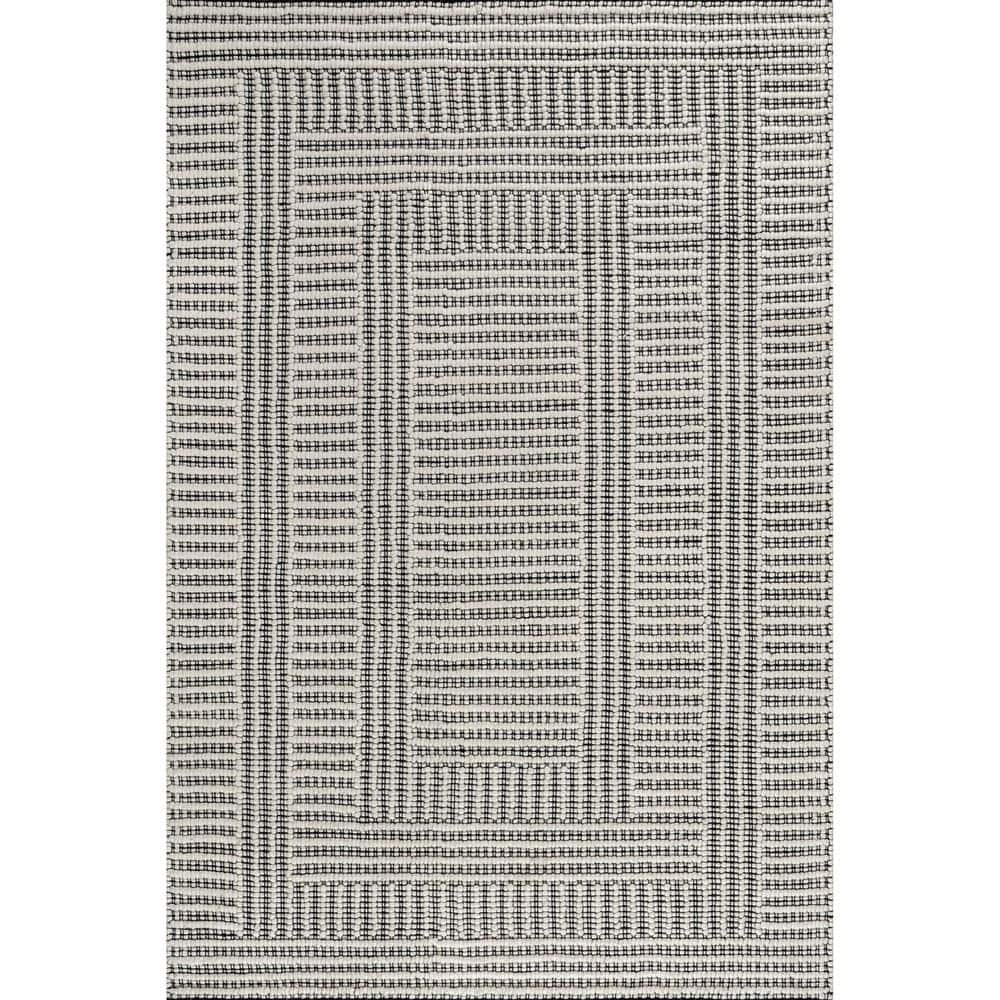 RUGS USA Devon Wool Blend Ivory 8 ft. x 10 ft. Indoor/Outdoor Patio ...