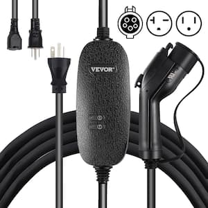 VEVOR Level 1+2 EV Charger 16 Amp Electric Vehicle Charging Station with 25 ft. Cable NEMA 6-20 ...