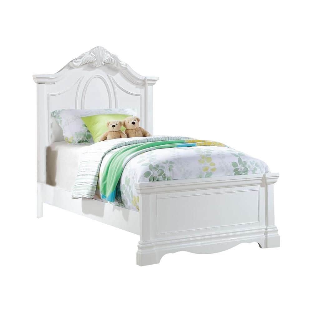 Acme Furniture Estrella White Wood Frame Full Platform Bed 30235F - The ...