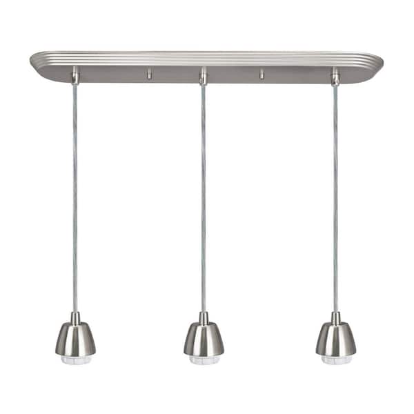 Aspen Creative Corporation 3-Light Satin Nickel Hanging Socket Mini ...