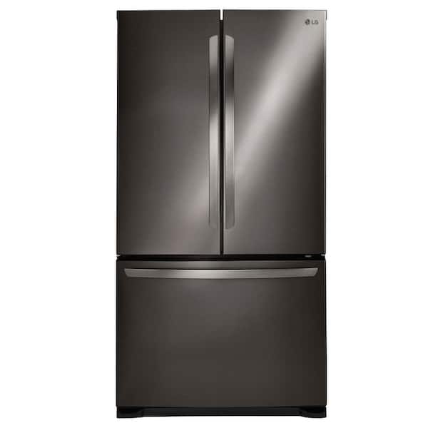 LG 20.9 cu. ft. French Door Refrigerator in Black Stainless Steel ...