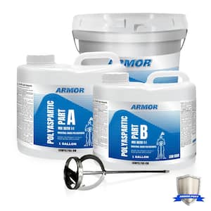 ARMORPOXY 1 Gal. Clear Gloss 1 Part Polyurea Interior Concrete Basement ...