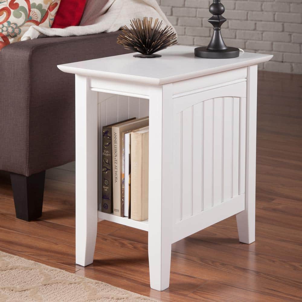 AFI Nantucket White Chair Side Table AH13302 - The Home Depot