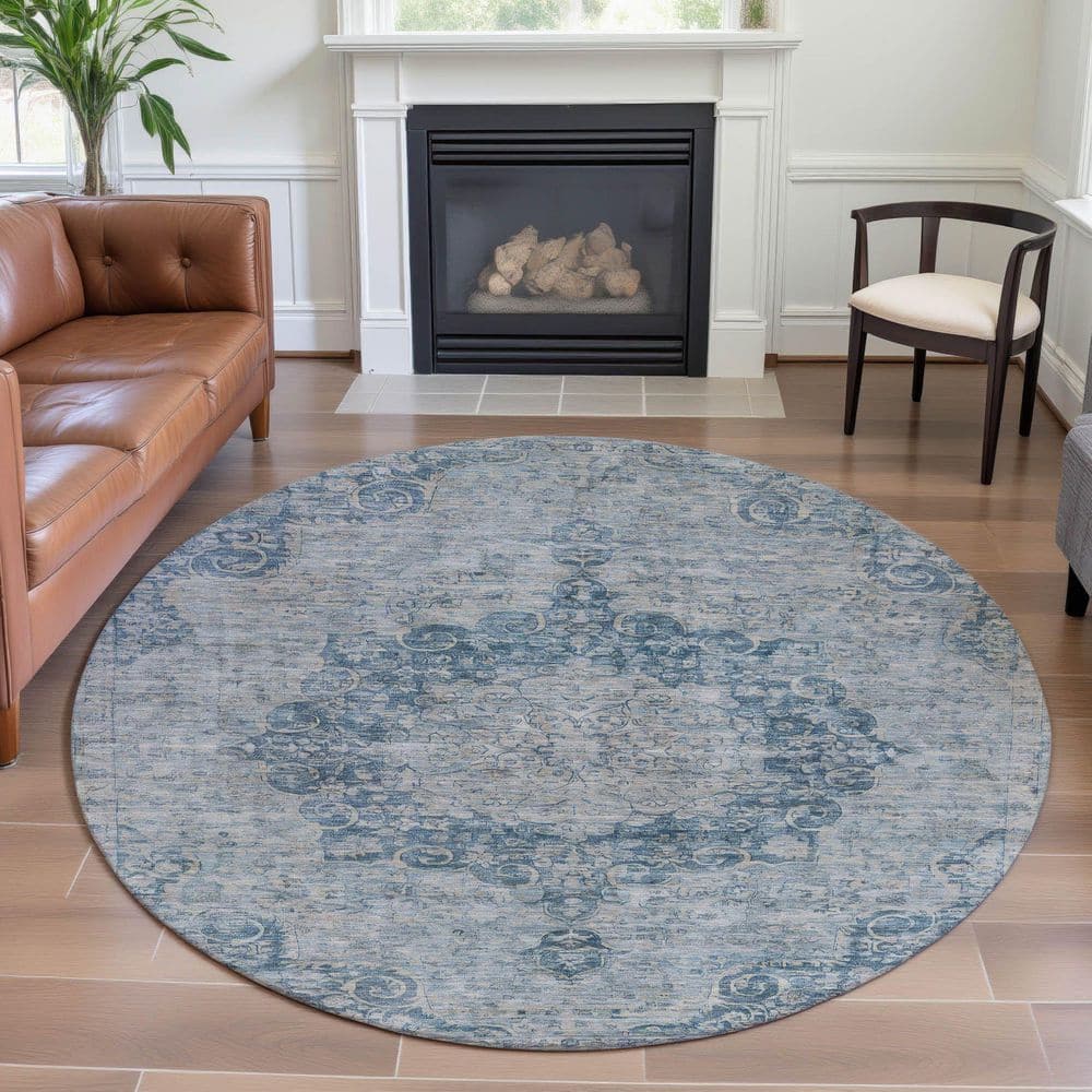 Addison Rugs Mayfield Premium Machine Washable Abstract AMF1238 Blue 8 ...