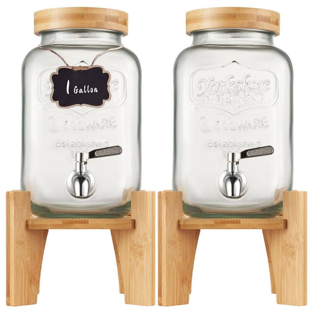 SVOPES 2.5 gal. Beverage Dispenser, Glass Drink Dispenser with ...