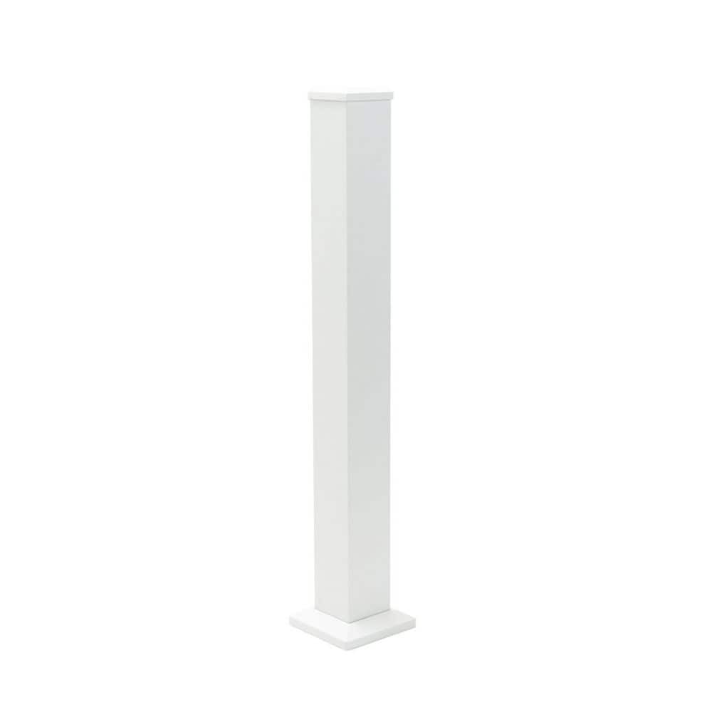 Deckorators 4 in. x 4 in. x 39 in. Textured White Aluminum Horizontal ...