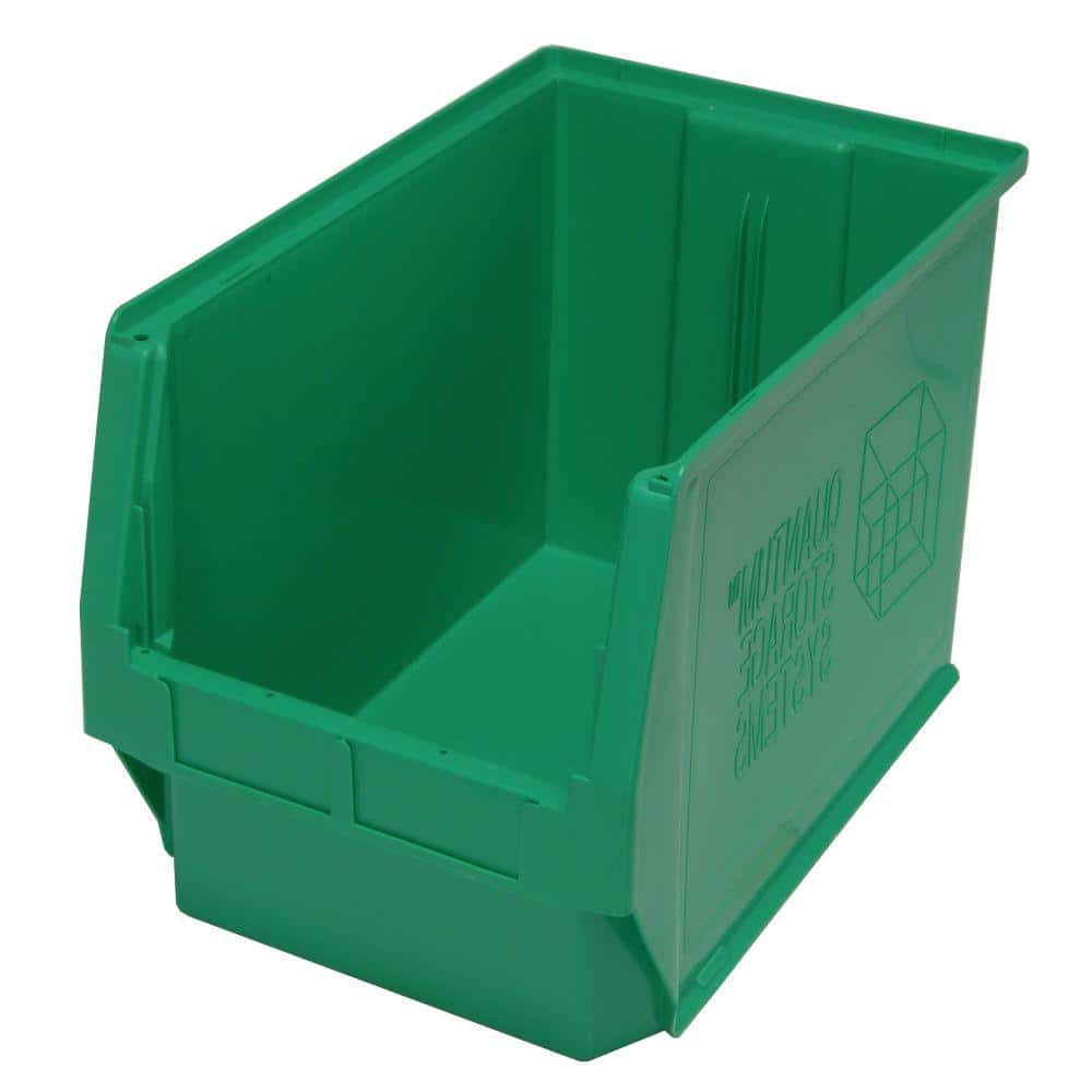 QUANTUM STORAGE SYSTEMS Magnum 13-Gal. Storage Tote in Green (3-Pack ...