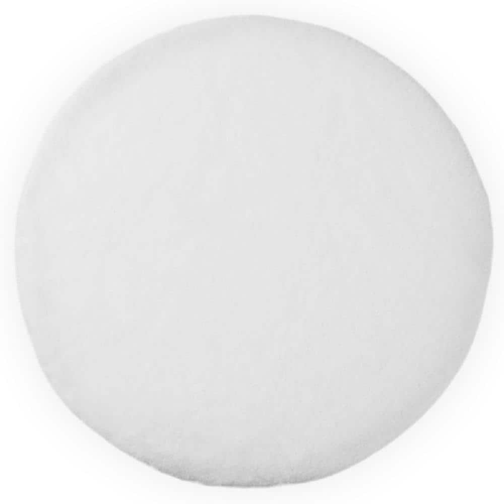 iliebe Mmlior White 8 ft. x 8 ft. Soft Faux Rabbit Fur Round Area Rug ...