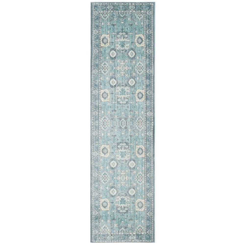 SAFAVIEH Valencia Alpine/Multi 2 ft. x 8 ft. Border Runner Rug VAL110B ...