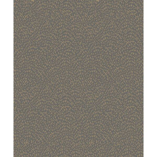 Zen Collection Dark Grey/Gold Fan Fleck Metallic Sheen Finish Non ...