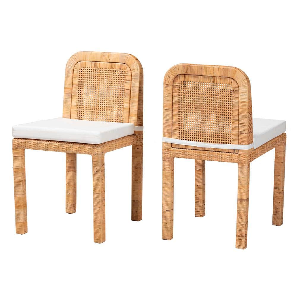 bali pari Zariah Natural Rattan Dining Chair Set of 2 233 2P 13171 HD The Home Depot