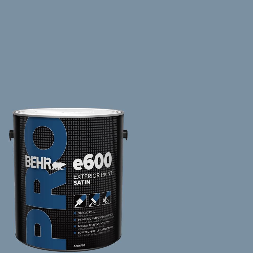 BEHR PRO 1 gal. #S510-4 Jean Jacket Blue Satin Exterior Paint PR64301 ...