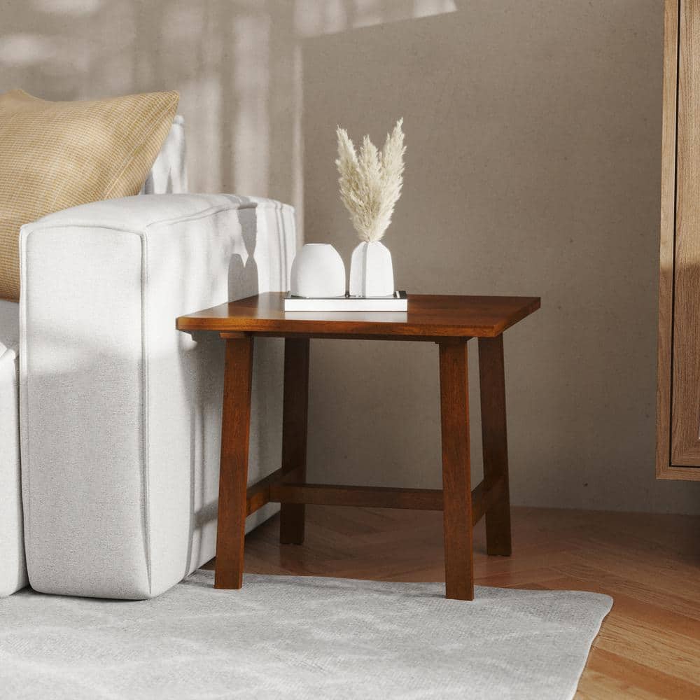 Carnegy Avenue 22 in. Walnut Square Wood End Table CGA-LFS-527725-WA-HD ...