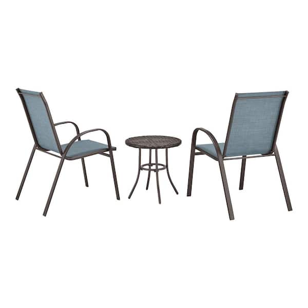 Stylewell mix and match black steel sling outdoor patio dining chair store