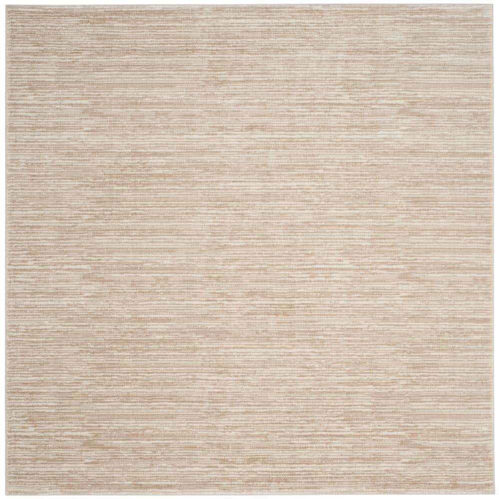 SAFAVIEH Vision Cream 4 ft. x 4 ft. Square Solid Area Rug VSN606F-4SQ ...