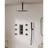 EVERSTEIN Luxury 3-Spray Patterns Thermostatic 12 in. Ceiling Mount Rainfall Shower Faucet and ...