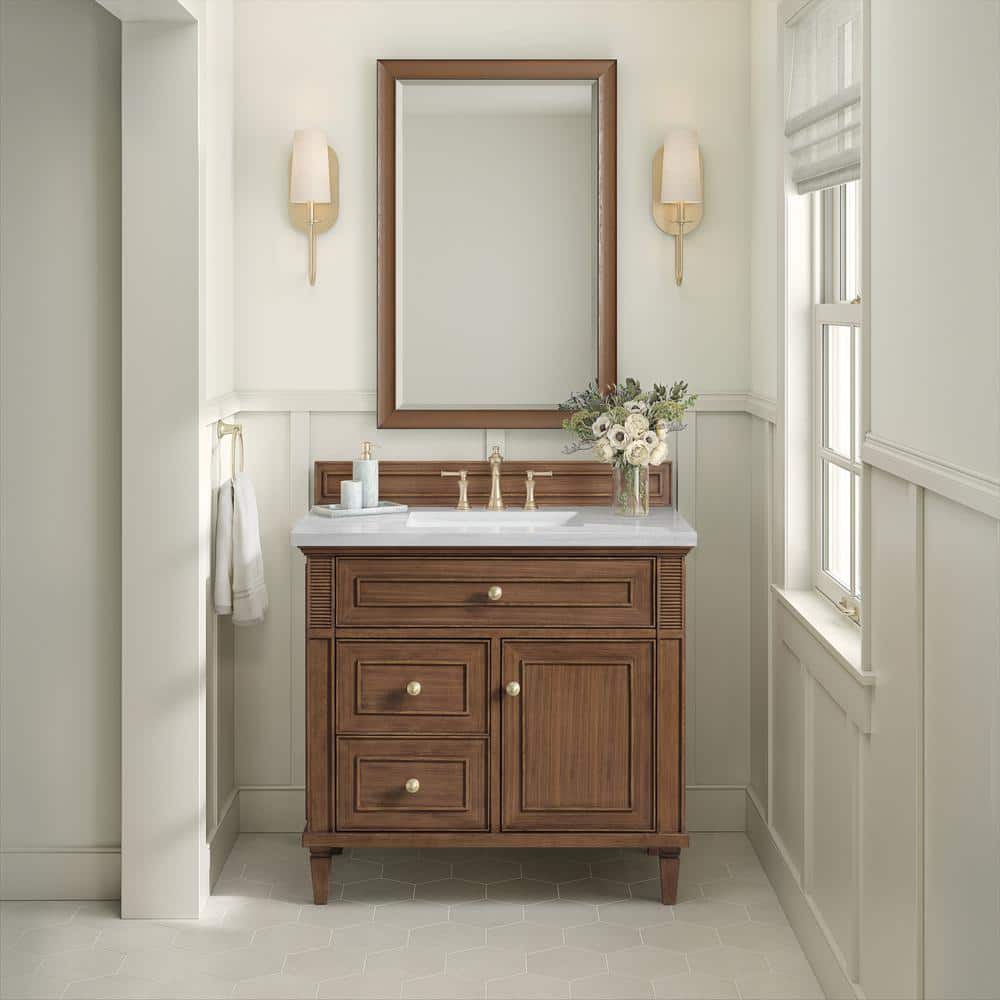 James Martin Vanities 36.0 in. W x 23.5 in. D x 34.06 in. H Single Sink ...