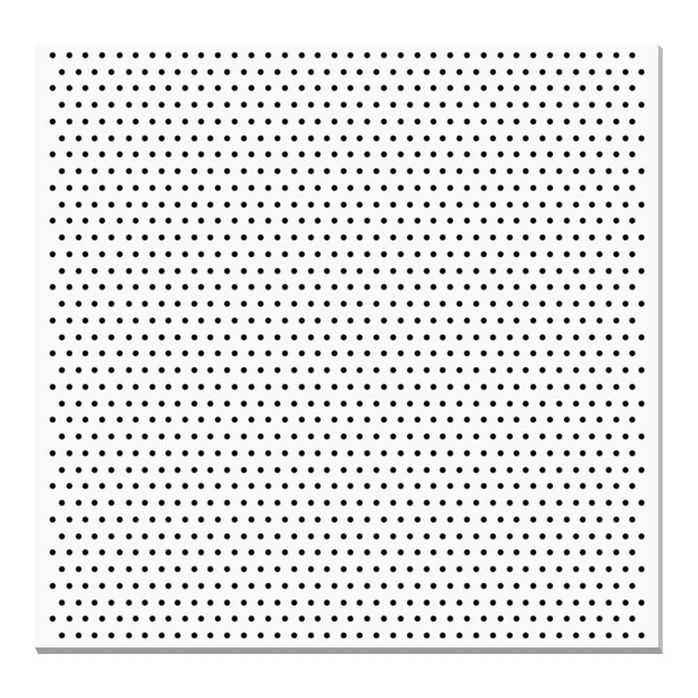 Art3dwallpanels 12-Pack White Square Edge 2 ft. x 2 ft. Decorative ...
