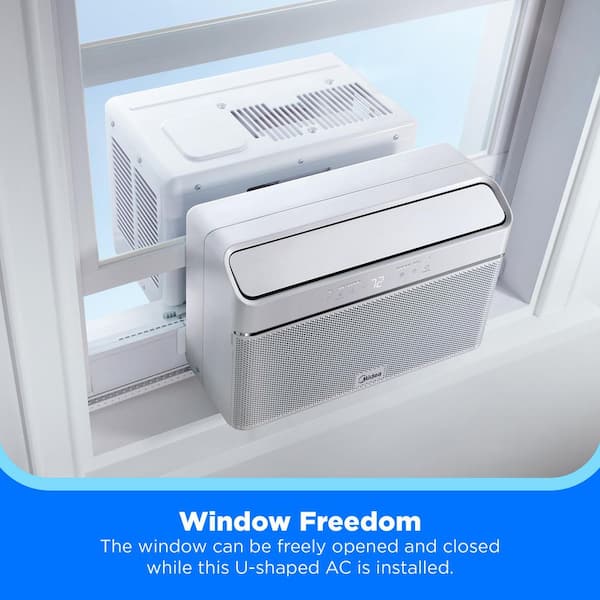 Midea 12,000 BTU 115-Volt U Plus Shaped Smart Inverter Window Air Conditioner Wi-Fi, for up to ...