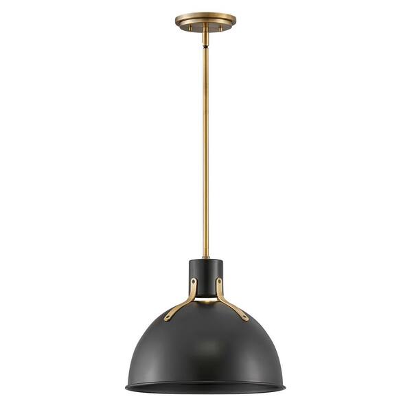 HINKLEY Argo 1-Light Satin Black Standard Mini Pendant Light 3487SK ...