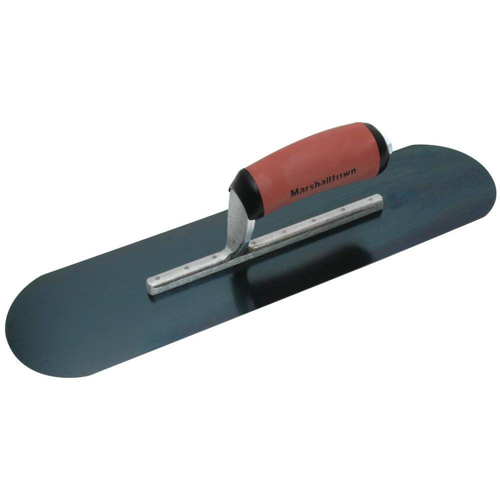 MARSHALLTOWN 16 in. x 4-1/2 in. Blue Steel Pool Trowel- Durasoft Handle ...