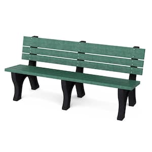 Wildridge Heritage 6 ft. Lime Green and Black HDPE Plastic Outdoor Park ...