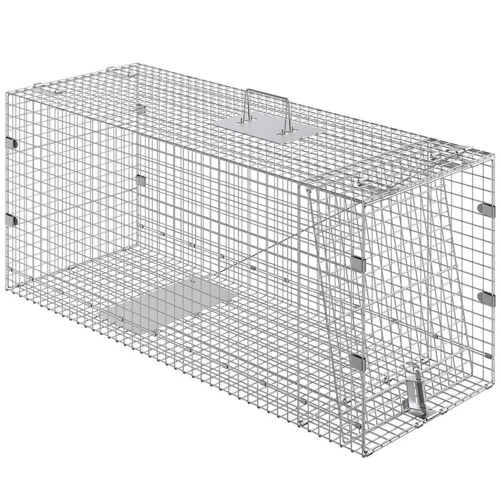 SKYSHALO 42 in. x 16 in. x 18 in. Live Animal Cage Trap Humane Trap ...
