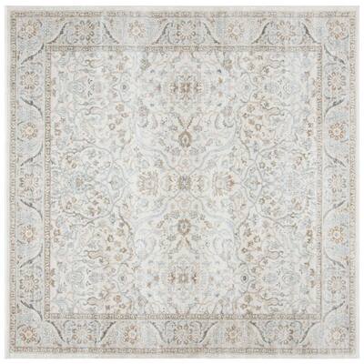 SAFAVIEH Isabella Cream/Beige 5 ft. x 8 ft. Floral Medallion Area Rug ...
