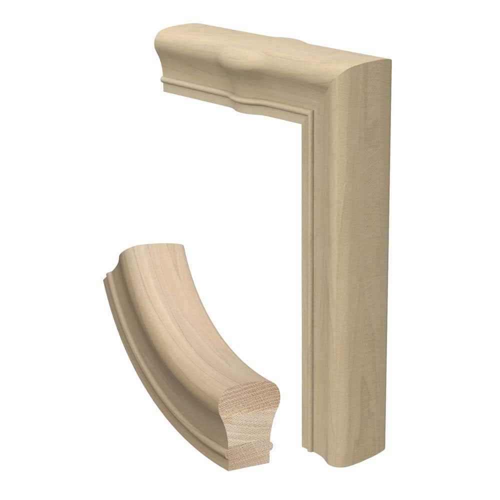 EVERMARK Stair Parts 7289 Unfinished Poplar Straight 2-Rise Gooseneck ...