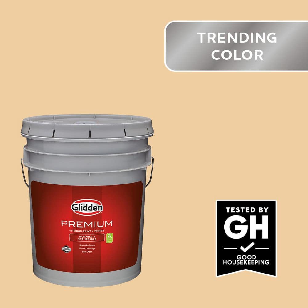 Reviews for Glidden Premium 5 gal. Toffee Crunch Satin Interior Latex ...