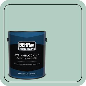 BEHR PREMIUM PLUS 1 qt. #M430-3 Wintergreen Dream Satin Enamel Exterior ...
