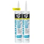 DAP Alex Plus 10.1 oz. Clear Acrylic Latex Caulk Plus Silicone (2-Pack ...