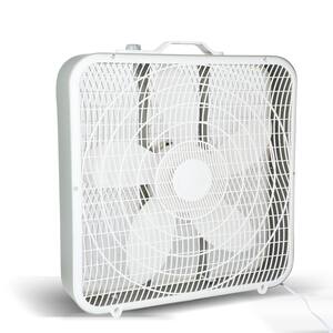PROAIRA 20 in Box Fan in White with 3 Speed Control and Carry Handle ...