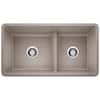 Blanco PRECIS Undermount Granite Composite 33 in. 60/40 Double Bowl ...