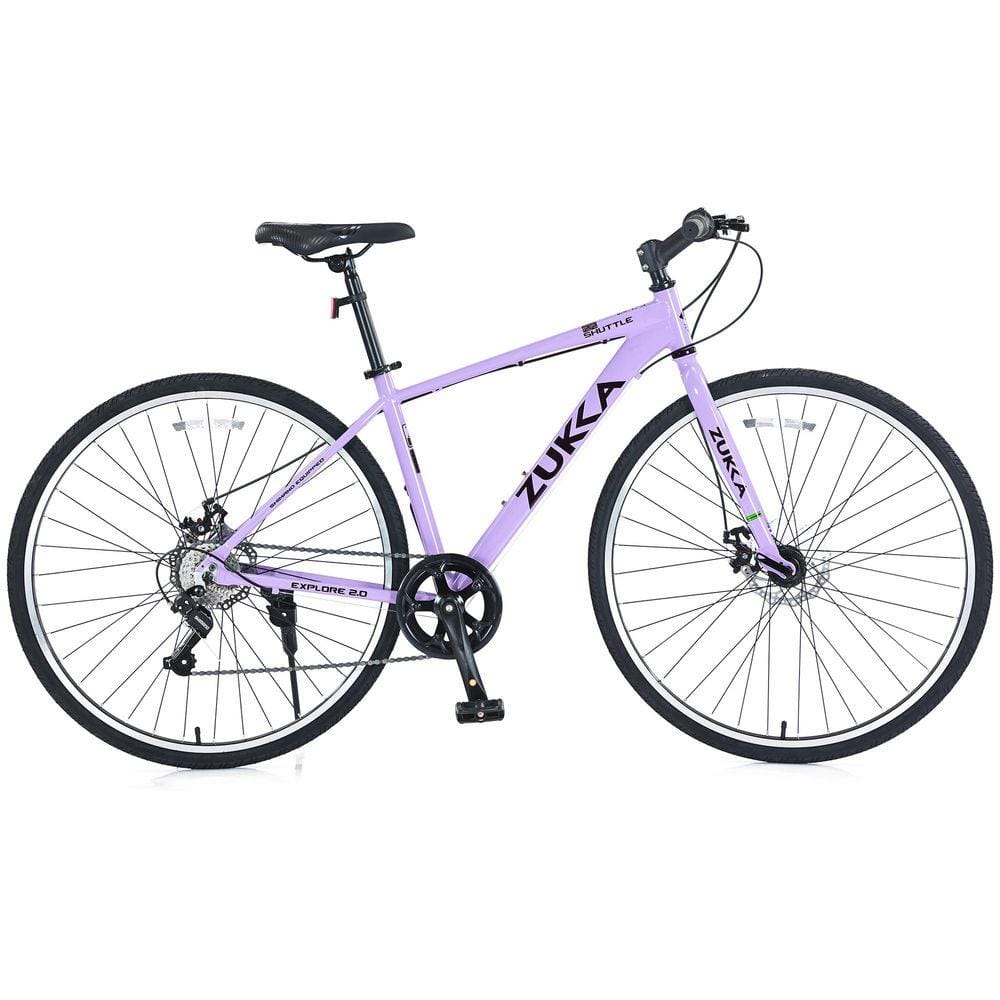 700 C Purple Shimano 7-Speed Hybrid Bike for Adults DYUX-39 - The Home ...