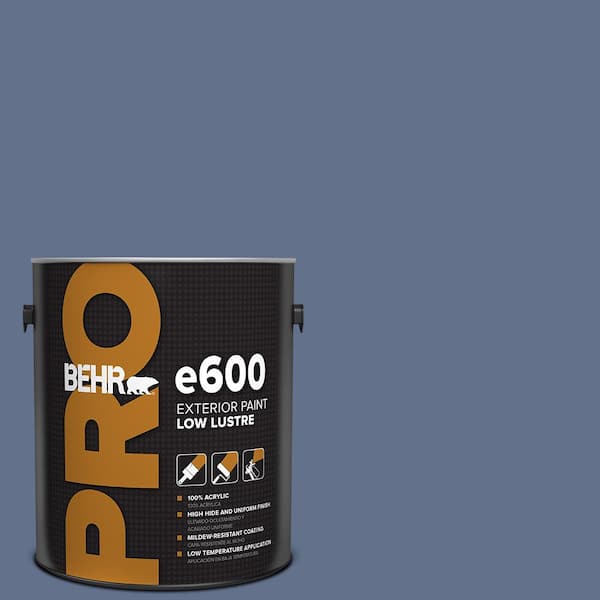 BEHR PRO 1 gal. #600F-6 Atlantic Blue Low Luster Exterior Paint PR62301 ...