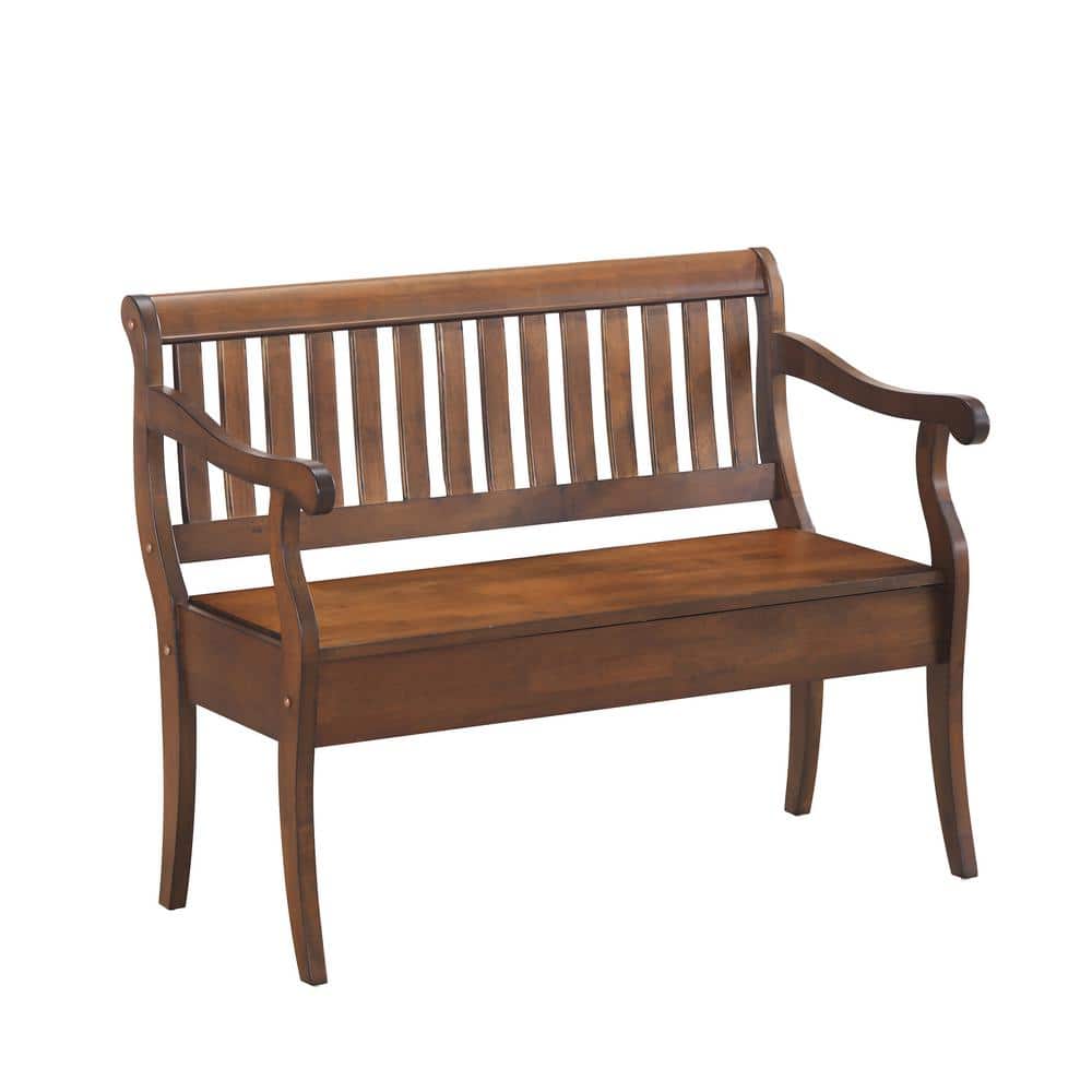 Carolina Cottage Veranda Elm Storage Bench 4235-ELM - The Home Depot