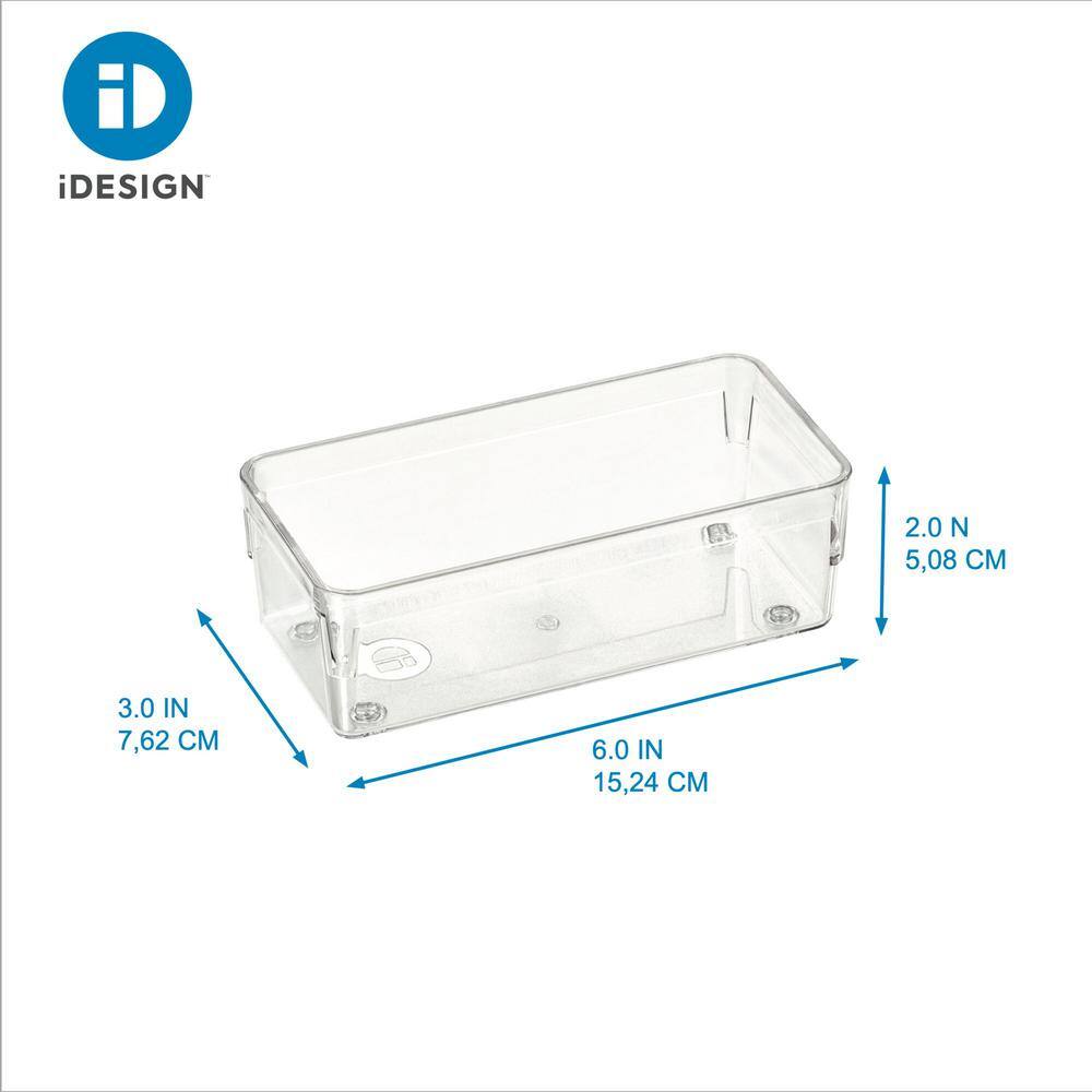 iDesign Drawer Organizer 3 in. x 6 in. x 2 in. Clear 80022 - The Home Depot