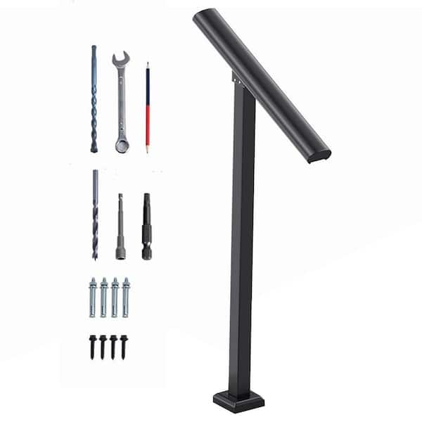 Afoxsos 1 Step Aluminum Alloy Handrail for Outdoor Steps Porch Railing ...