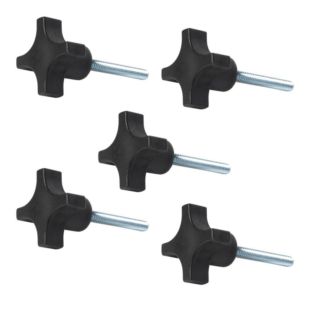 ‎POWERTEC 1/4 in.-20 in., 2 in. L 4-Point Stud Knob (5-Pack) QNB3011 ...