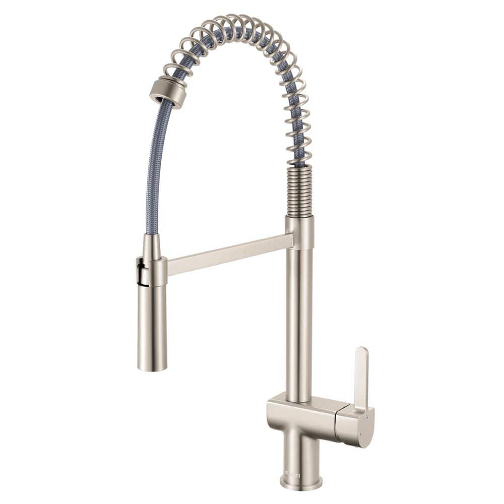 Ruvati Seneca Brushed Nickel Stainless 20.33 in. H Single Handle Pull ...