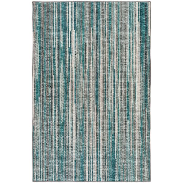 HomeRoots 8 X 10 Blue Ombre Runner Rug 2000491801 - The Home Depot