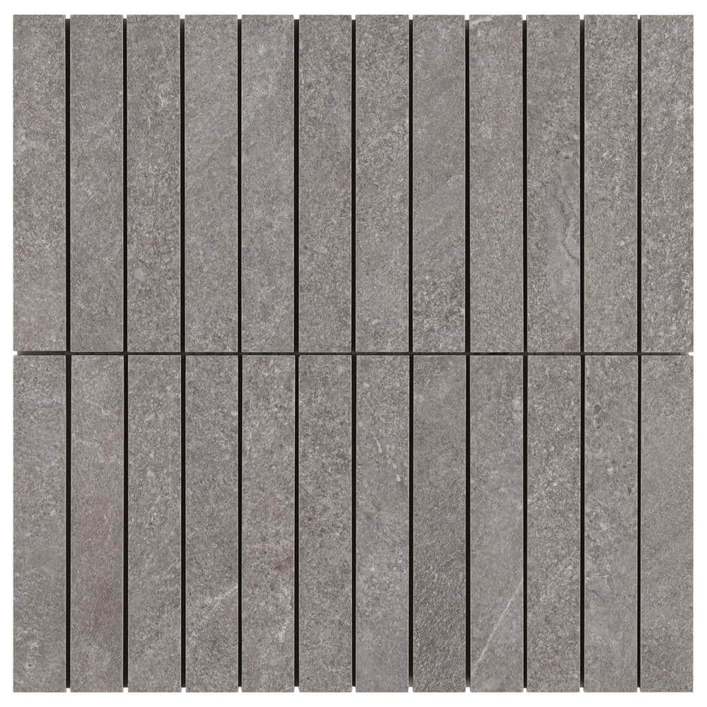 Ivy Hill Tile Monolith Slate Gray 3.93 in. x 0.35 in. Stacked Matte ...