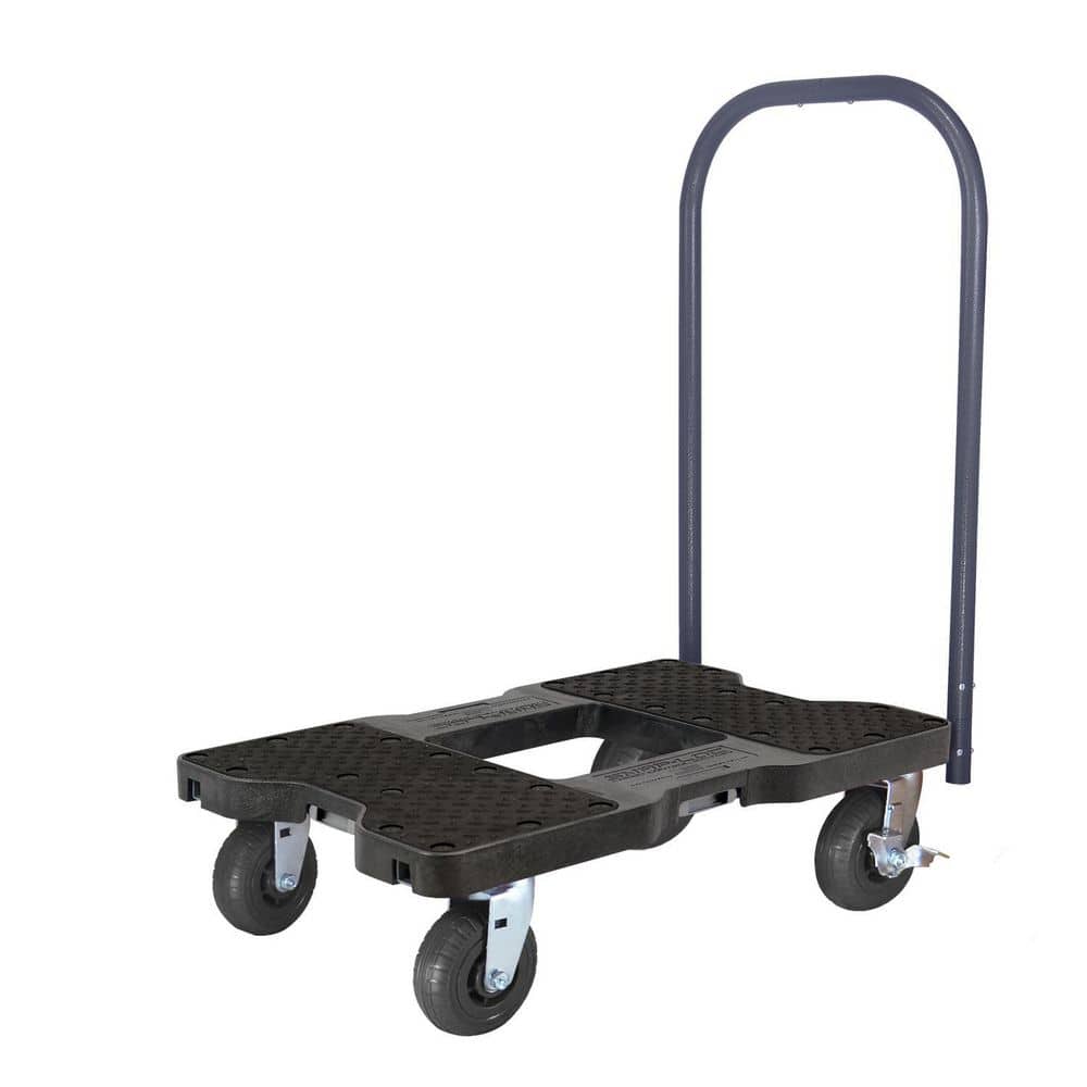 SNAP-LOC 1600 lbs. Capacity Extreme-Duty Black-Ops E-Track Push Cart ...